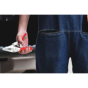 FASTPRO 4-Piece Locking Pliers Set With Heavy Duty Grip, 5", 7" and 10" Curved Jaw Locking Pliers, 6-1/2" Long Nose Locking Pliers Included, Vise Grip Wrench Set