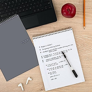 Five Star Top Bound Notebooks, 6 Pack, 1-Subject, College Ruled Paper, Fights Ink Bleed, Water Resistant Cover, 11" x 8-1/2", 100 Sheets, Assorted Colors (73525)