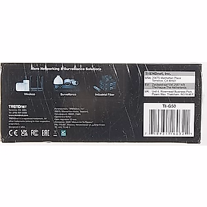 TRENDnet 5-Port Hardened Industrial Gigabit DIN-Rail Switch, 10 Gbps Switching Capacity, IP30 Rated Network Switch (-40 to 167 ºF), DIN-Rail and Wall Mounts Included, Lifetime Protection,Black,TI-G50