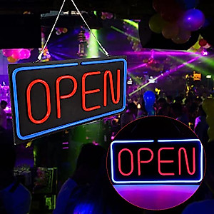 Open Neon Sign,LED Neon Decorative Lights,24x12 Inches Neon Signs for Business, Powered by USB with Power Adapter, Electronic Billboard Ad Board for Walls Store Window Bars Retail Salon Shop