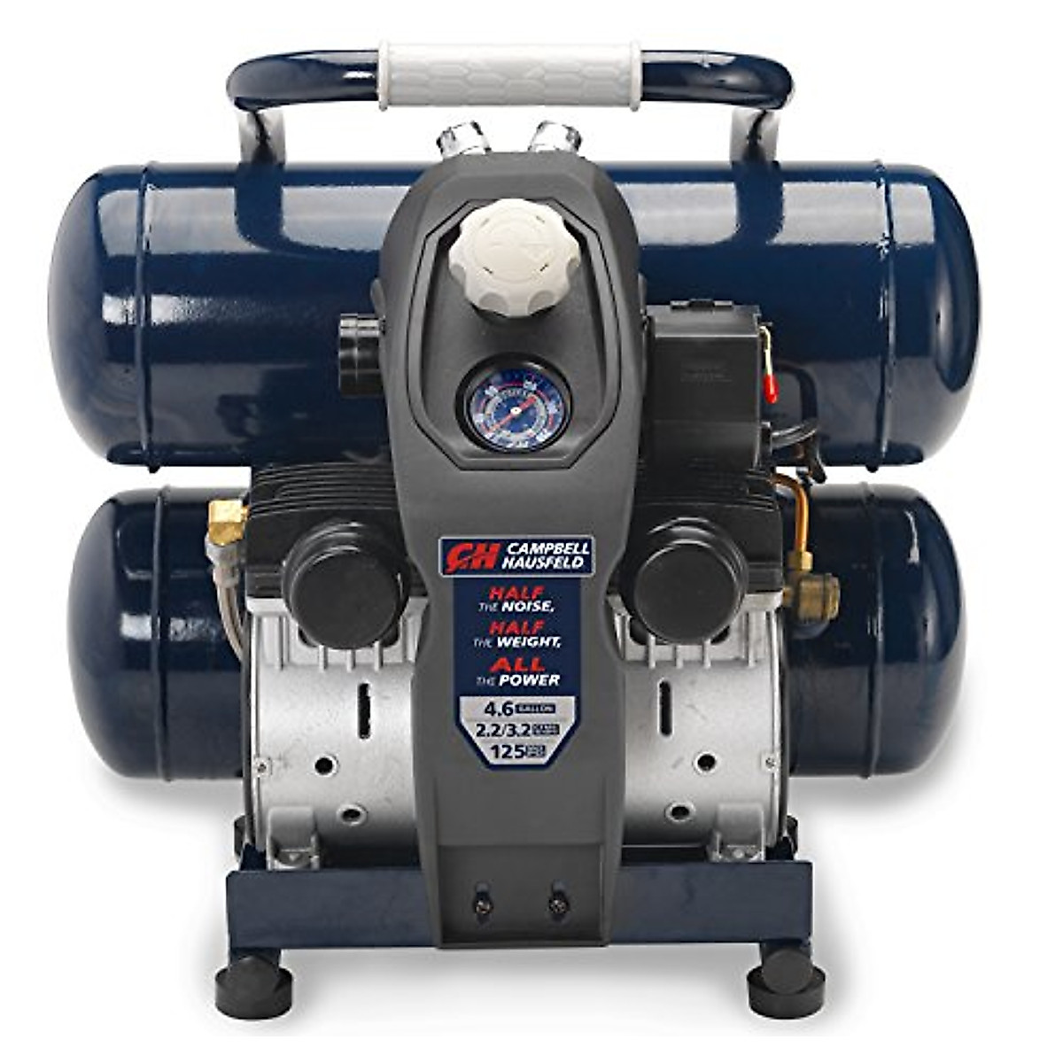 Quiet Air Compressor, Lightweight, 4.6 Gallon, Half the Noise and Weight, 4X Life, All the Power (Campbell Hausfeld DC040500)