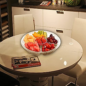 12 Pack Plastic Appetizer Trays with Lids,Disposable Compartment Serving Platters,6 Sectional Catering Trays for Serving Food