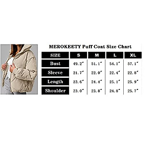 MEROKEETY Women's Long Sleeve Zipper Puffer Jacket Winter Quilted Short Down Coat with Pockets,Green,M