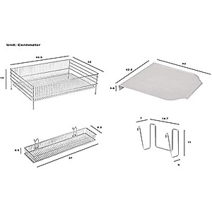 SDGH Stainless Steel Dish Rack - Hanging Shelf Kitchen Drain Rack Storage Filter Shelf