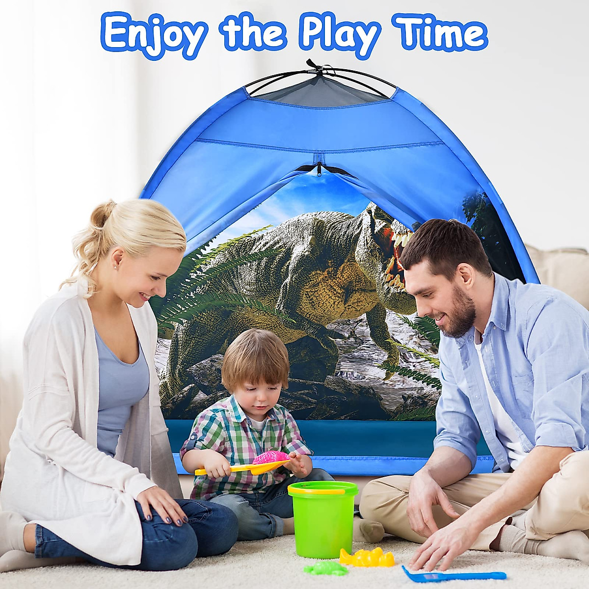 Ai-Uchoice Dinosaur Kids Play Tent, Dinosuar Toys for Kids Indoor and Outdoor Fun Pop Up Playhouse Tent, A Gift Tent for Boys & Girls