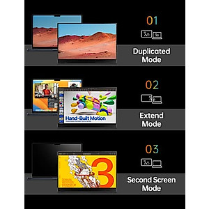 VILVA Portable-Monitor-for-Laptop - 15.6'' 1080P FHD IPS Display USB-C&HDMI Portable Monitor for Laptop with Cover and Speakers