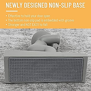 Cute Door Stopper, 2 Pack Buddy Door Stop, Flexible and Effective to Keep Your Door Open (White and Gray)