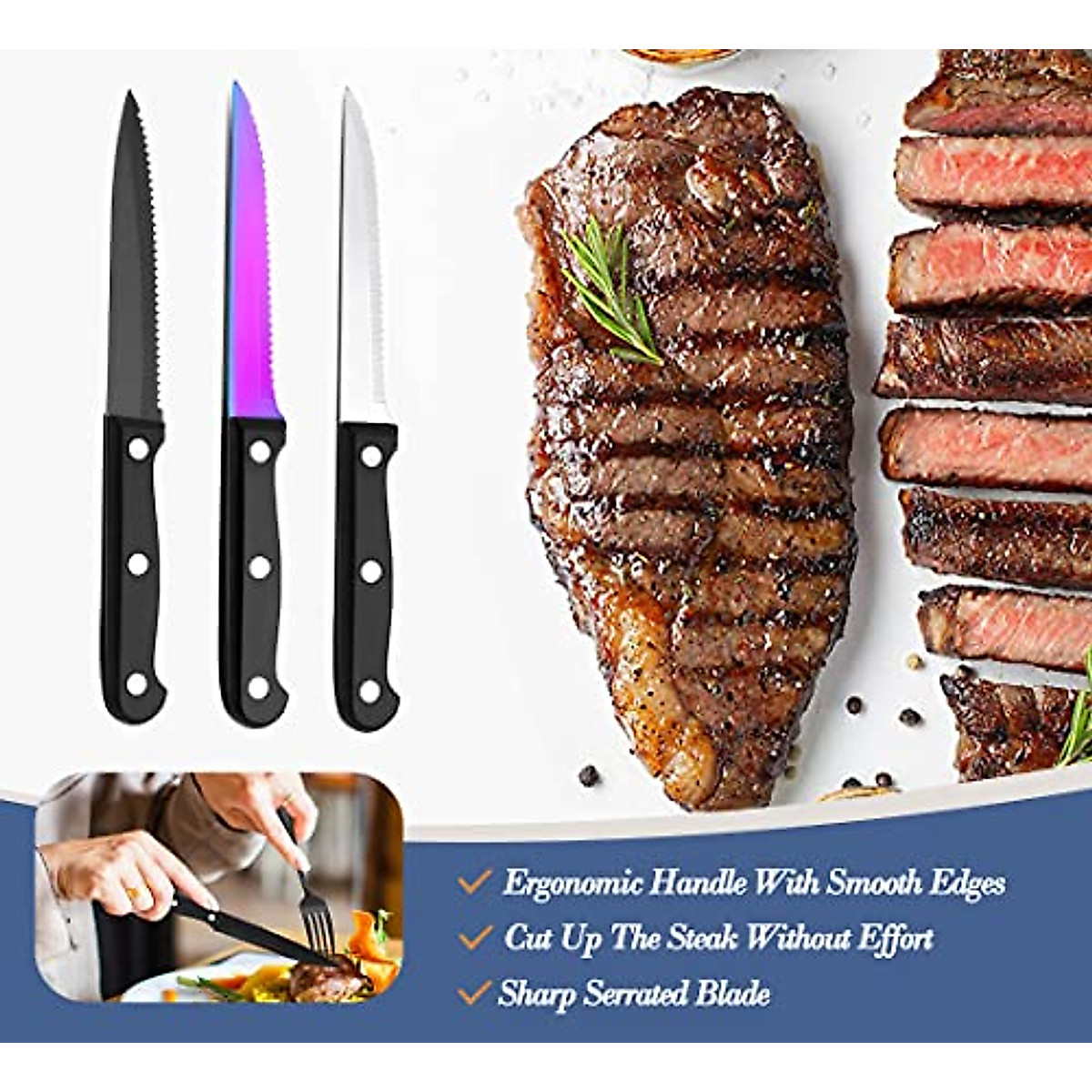 Portable Reusable Travel Utensils Silverware with Case,Travel Camping Cutlery set,Chopsticks and Straw, Flatware Cutlery Set with Case, Stainless steel Travel Utensil set Top (Black)