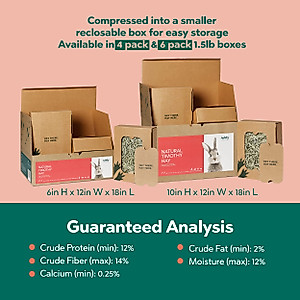 Andy 2nd Cut Timothy Hay Andy-Pak Feeder Boxes, 4 Pack of 1.5 Lb Boxes, Premium Rabbit Food Hay for Rabbits, Chinchillas, and Guinea Pigs