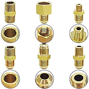 12 Feet High Pressure Braided Propane Hose Extension with Conversion Coupling 3/8" Flare to 1/2" Female NPT, 1/4" Male NPT, 1/8" NPT Male,3/8" Male NPT, 3/8" Male Flare for BBQ Grill, Fire Pit, Heater