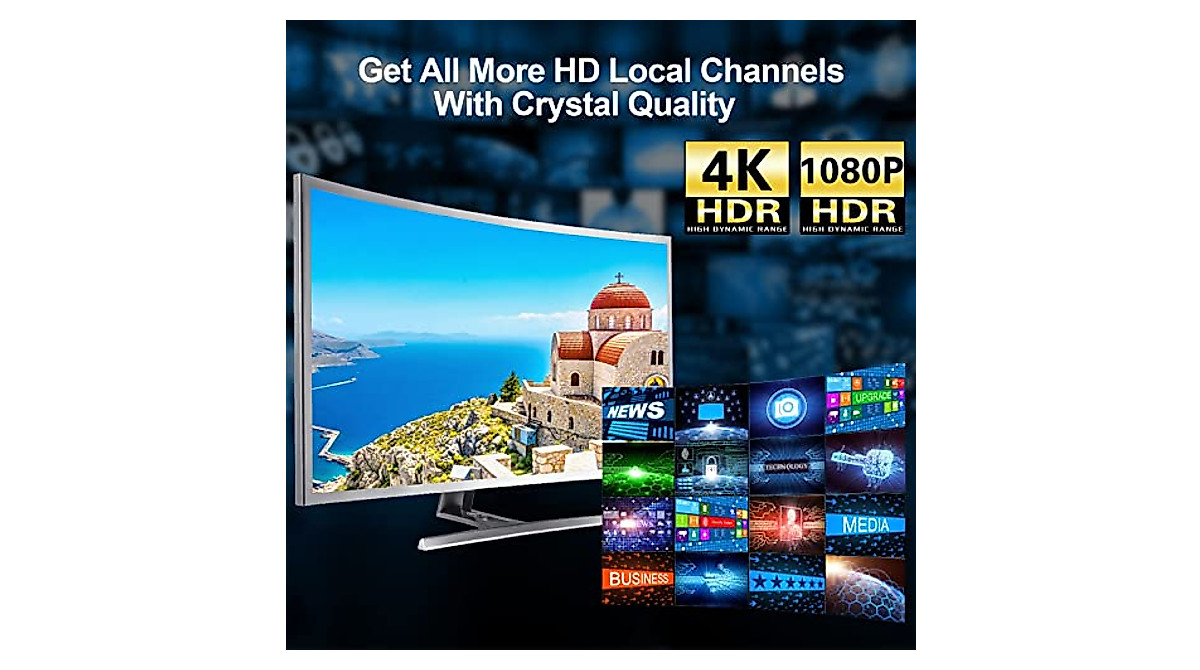 2023 Digital Indoor HDTV Antenna - 350+ Miles Range & 4K Support