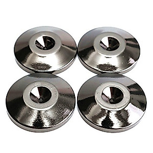 Facmogu 8PCS Black 24K Nickel Plated Isolation Stand Feet Cone Bases Copper, 5x25mm Speaker Spike Pads Speaker Stand Feet Pad, Non-Slip Speaker Spike Floor Protector for Audio Turntable Speaker CD AMP