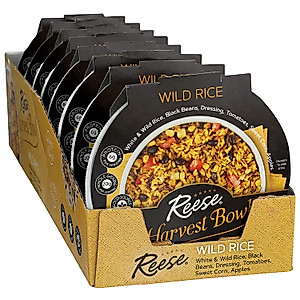 Reese Wild Rice Harvest Bowl | Black Beans, Tomatoes, Corn | High in Fiber & Protein (Pack of 8)