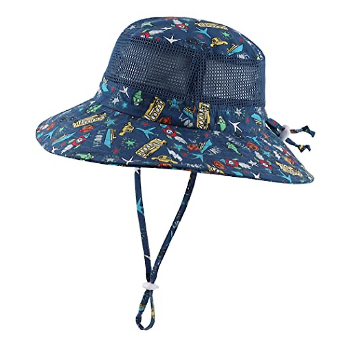 Home Prefer Kids Safari Hat Wide Brim Boys Sun Protection Hat UPF50+ Fishing Hat Toddler Bucket Hat Bus 4-8 Years