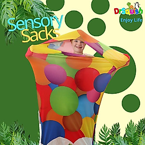 Dr Squish Sensory Sock - Bag - Sack - Washable - Body Pod - Comfortable Blanket - Blankets & Throws - Full Body wrap - Self Soothing - Wearable Blanket for Kids (3-5 years, 40 x 27 Inch)