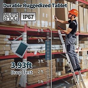 MUNBYN 2023 New Rugged Android Tablet with Zebra 2D SE2707 Scanner and New Rugged Android Tablet, 8-inch Rugged Tablet Android 10 Industrial 700 nits