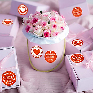 Konsait 140pcs Valentine's Day Stickers, Love Stickers, Sweet Valentine Self-Adhesive Stickers for Party Favors Cards Envelopes Presents Kids Scrapbooking Labels Decoration Stickers