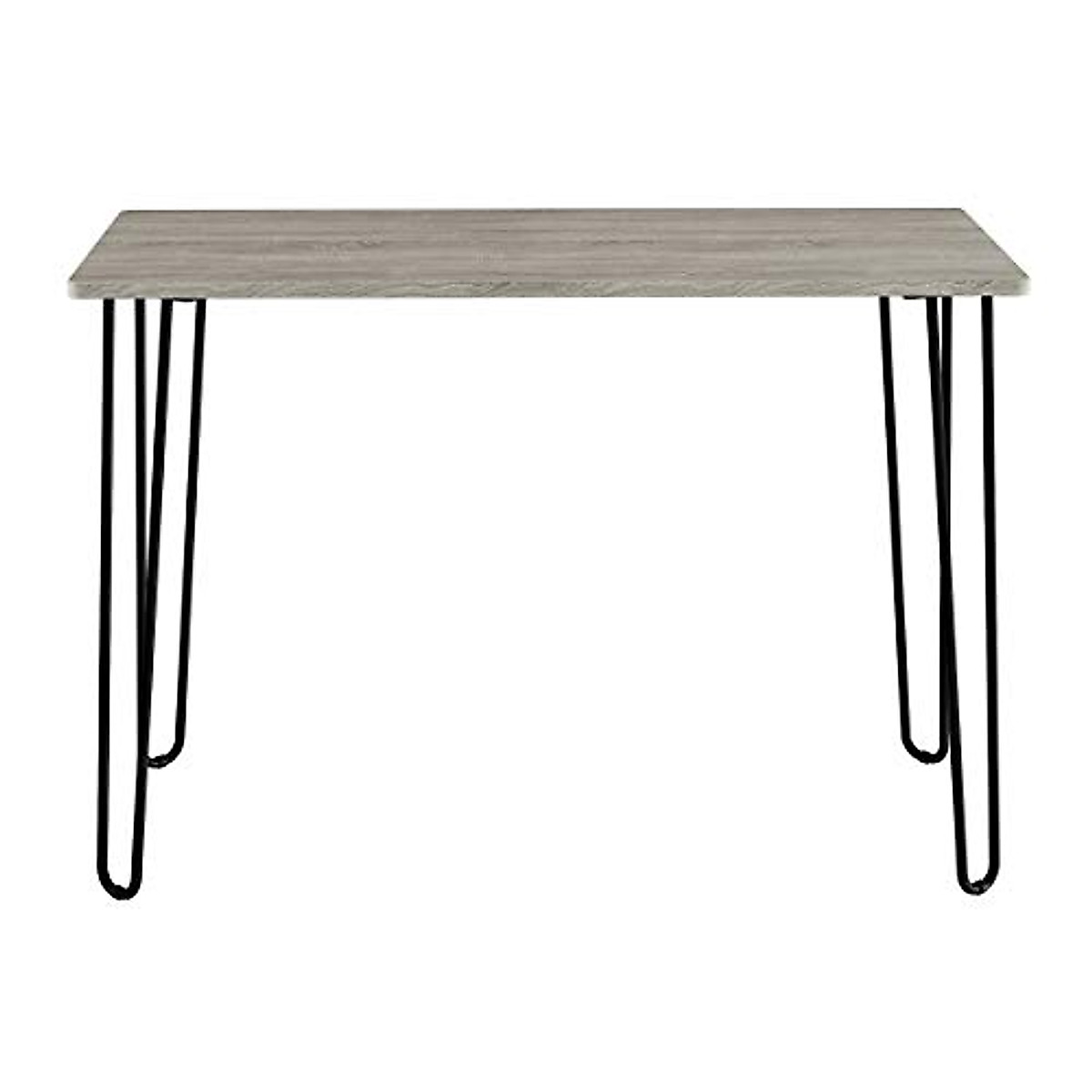 Lavish Home Computer Home Office-Small Desk With Hairpin Legs for Modern, Industrial-Style Decor, (L) 39.25” x (W) 19.5” x (H) 27”, Gray