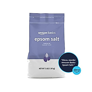 Amazon Basics Epsom Salt Soaking Aid, Lavender Scented, 3 Pound, 1-Pack (Previously Solimo)