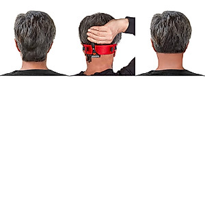 Quality Time Neck Hair Guide Premium, 2 Different Neckline Templates with All 4 Neck Hairline Styles; A Premium Adjustable Stencil for Haircut, Do It Yourself, Made in USA