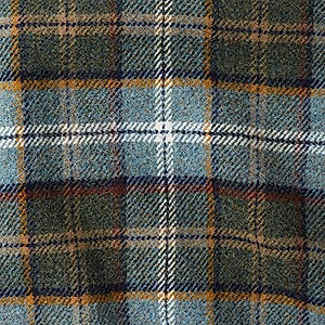 Pendleton, Eco-Wise Washable Wool Throw with Fringe, Shale Plaid