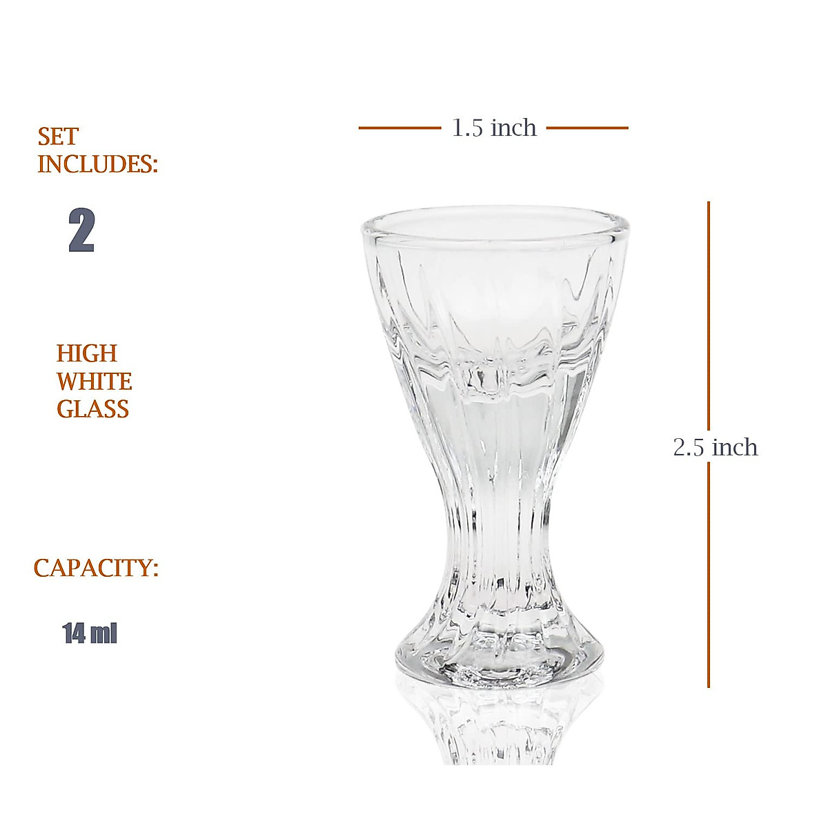 BothEarn Mini Shot Glass Set of 2-14 ml Cute Egg Cup with Stem - Gift Box for Tequila Vodka Soju Whiskey Maotai