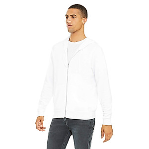 Bella Canvas Poly-Cotton Fleece Full-Zip Hoodie (3739) Deep Heather, M