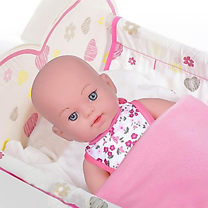 ZNTWEI 12 Inch Baby Doll Playset with Reborn Baby Dolls Clothes and Accessories Including Bottles, Nipple, Diaper, Bib, Underpants