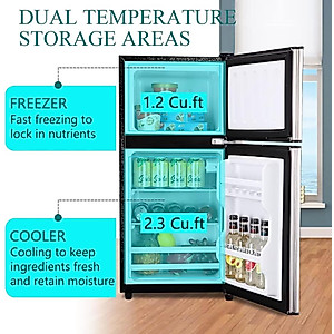 oditton Krib bilng FLS-80-Silver Mini Fridge, Silver