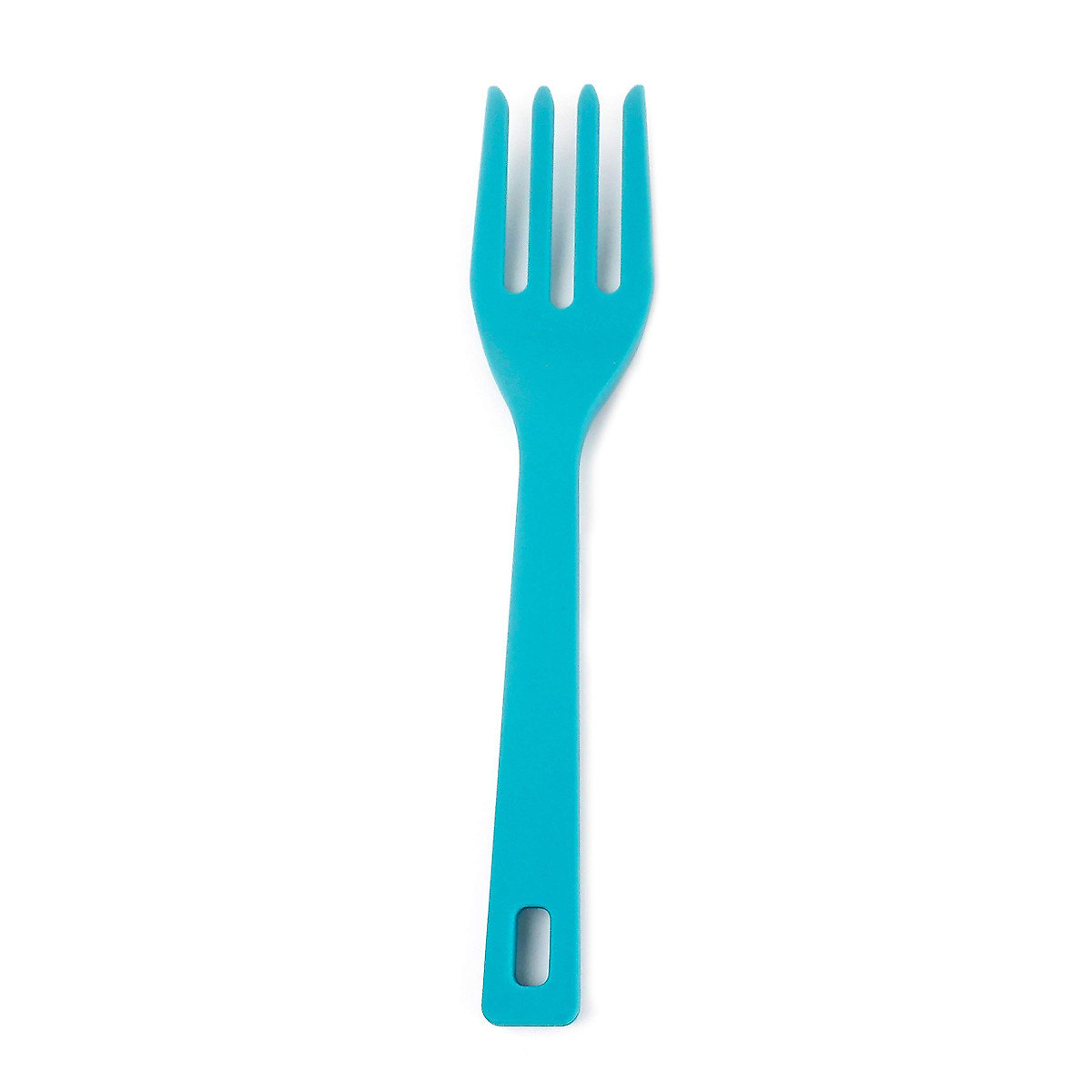 RSVP International Silicone Flexible Fork, Turquoise, 11" | Mixes Ingredients, Mashes Food, Whisks Eggs, & More | Dishwasher Safe & Heat Resistant | Baking, Serving, Mixing Made Easy