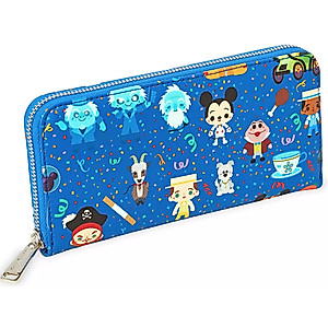 DisneyParks Exclusive - Zip-Around Wallet - Chibi Park Characters and Attractions