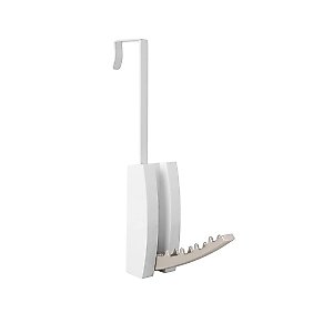 Umbra Valet Wall Mounted Floating Rack – Modern, Sleek, Space-Saving Hanger with Retractable Hang Coats, Scarves, Purses and More, 1 Hook, White/Nickel