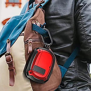 LiZHi Upgrade Beats Studio Buds Case 2022, Full-Body Protective PC Shockproof TPU with Security Lock Latch Carabiner Cover Men Women with Keychain for New Beats Studio Ear Buds Case (Black)