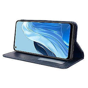 Case for Oppo Reno 7 4G Leather Case,Case for Oppo F21 Pro 4G Case Cover,Case for Oppo Reno7 4G / F21 Pro 4G CPH2363 Case Flip Pu Leather Cover Blue