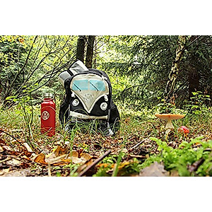 BRISA VW Collection - Volkswagen Hiking Laptop University Backpack in T1 Bus Campervan Design (30 L/7.9 gal/Large/Black)
