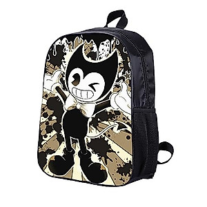 Bendy Backpack Minimalist Cartoon Design 17-Inch Lightweight Casual Backpack