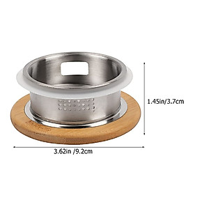 Glass Water Pitcher Wood Lid Replacement Cold Drink Jug Covers Carafe Stainless Steel Lids Beverage Jar Cover for Summer Water Bottle Supply