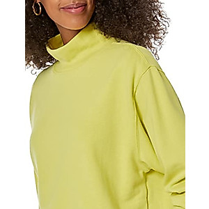 GAP Womens Fleece Mockneck Tunic Shirt, Phosphorus, Large US