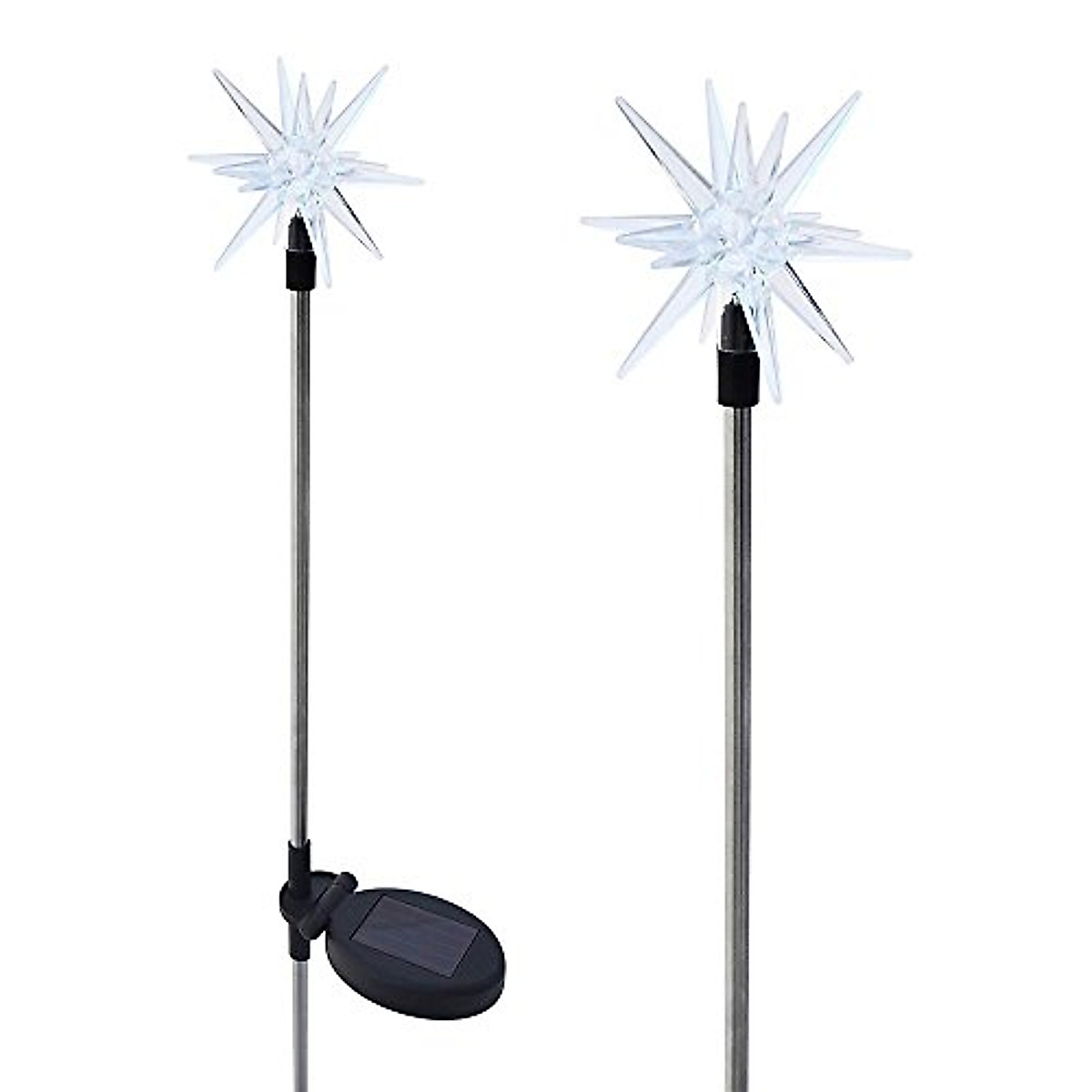Solaration 1011-2 Sparkling Solar Star Lights Garden Stake (Set of 2)