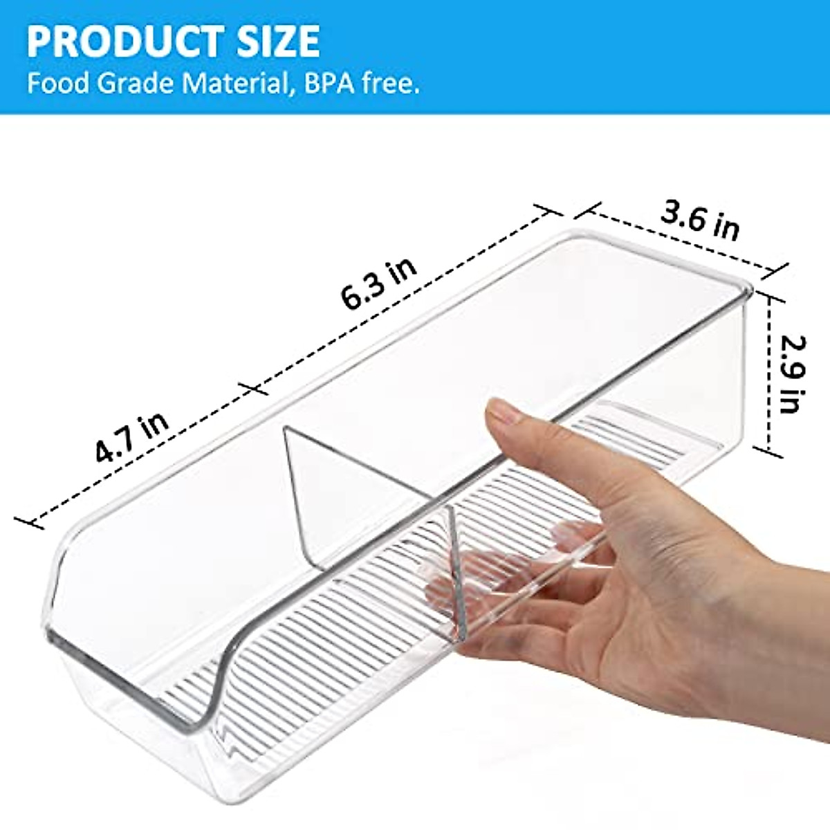FUCDTEFC Tea Bag Organizer, Tea Bag Holder Box Storage Bin, Clear Tea Packet Plastic Drawer, Sugar Packet, Coffee, Condiment, Tea Spice Bag Holder for Kitchen Cabinet, Countertop, Fridge