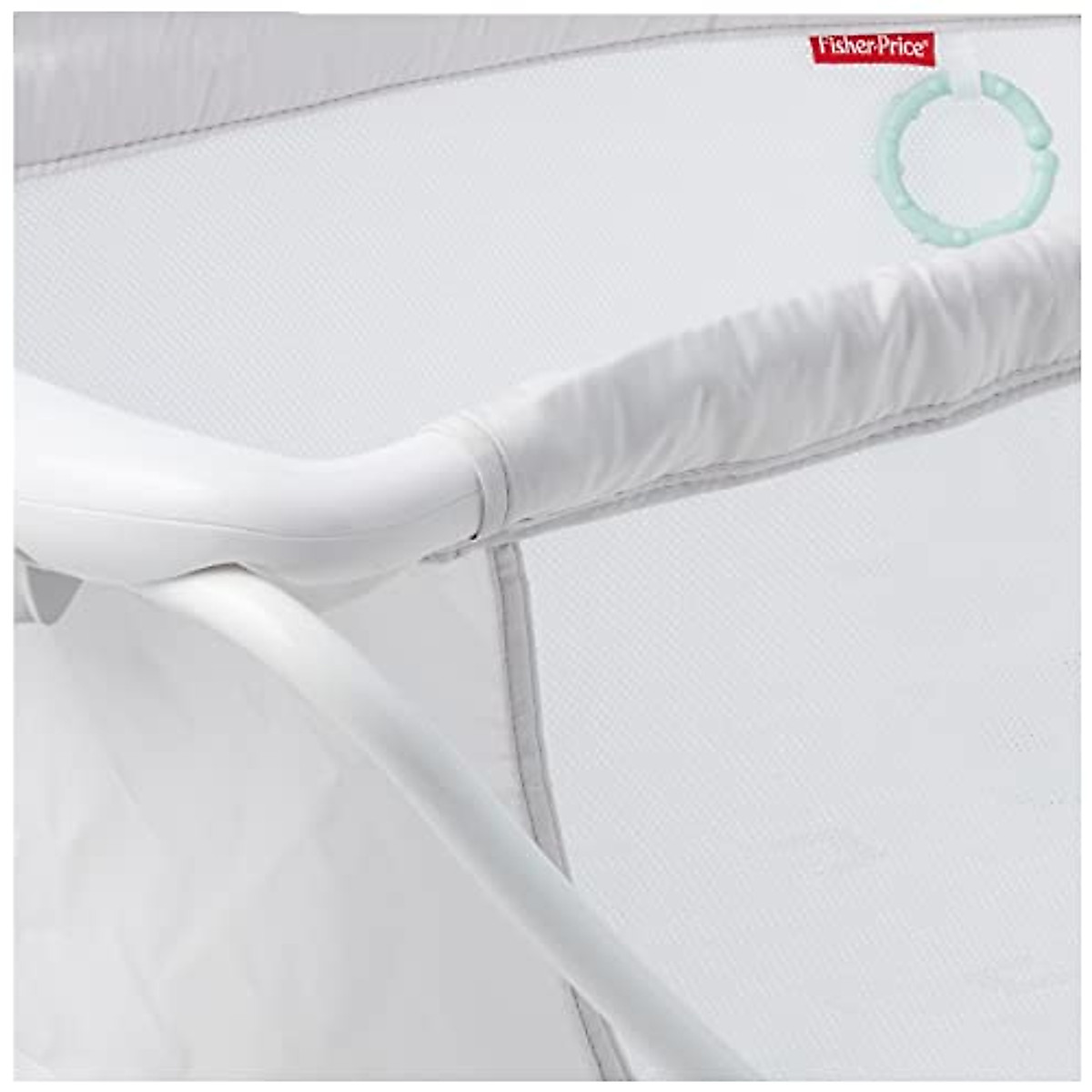 Fisher-Price Rock with Me Bassinet Color Scoops, Travel Baby Crib with Rocking Motion