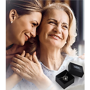 REJOY24 Heart Pendant Goodluck Necklace made of Brass, Platinum Plated coating with Shiny Rhinestone (Box included)