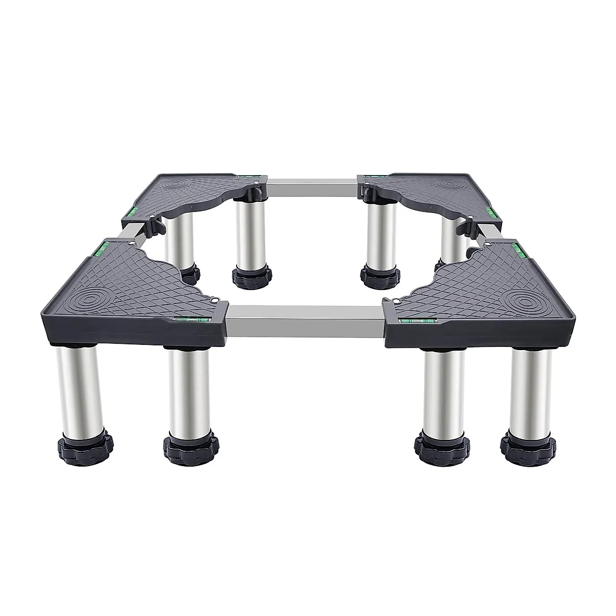 AKZYTUE Washer and Dryer Pedestal with 8 Strong Feet - Adjustable Height 11.4”~12.6” - Adjustable Length and Width 17.7"-27.5" - for Washer and Dryer