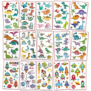 Metker kids temporary tattoo stickers spree, including all themes.