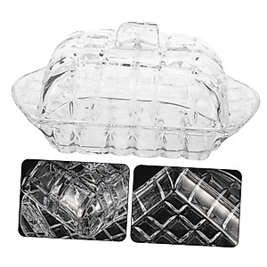 IFANLANDOR Cupcake Display Stand Clear Cake Stand Mini Cupcake Stand Cupcake Holder with Lid Cupcake Stands Clear Display Stand Centerpiece Table Decorations Fruit Tray Dessert Glass Plate