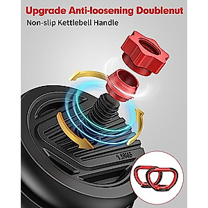 Trakmaxi Adjustable Dumbbell Set 20LB/55LB/70LBS Free Weights Dumbbells, 4 in 1 Weight Set, Dumbbell, Barbell, Kettlebell, Push-up, Home Gym Fitness Workout Equipment for Men Women(55LBS)