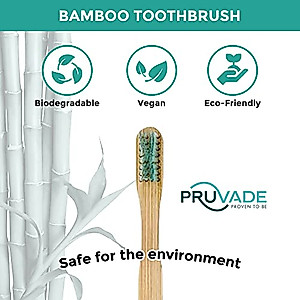 Pruvade 36 Pack Disposable Bamboo Toothbrushes with Toothpaste Built in - Prepasted Toothbrushes Individually Wrapped - Single Use Waterless Tooth Brush with Soft Bristles for Airbnb, Camping, Travel