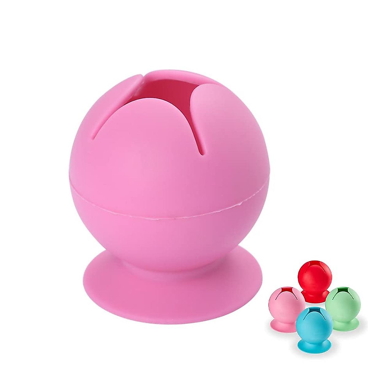 WANGPIPI Vinyl Waste Collector, Suction Silicone Waste Storage Box, Manual Waste Weeding Tool - Confetti Storage Box (Pink)