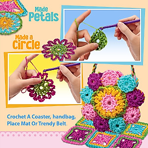 4M 3625 Easy-To-Do Crochet Kit - DIY Arts & Crafts Yarn Gift for Kids & Teens, Boys & Girls