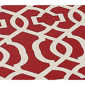 Pillow Perfect Outdoor/Indoor New Geo Red Bench/Swing Cushion, 1 Count (Pack of 1)